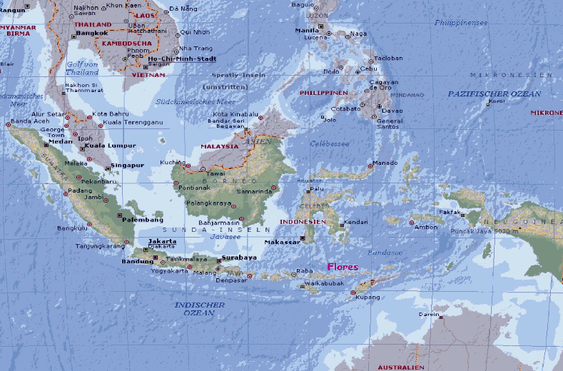 Insel Flores in Indonesien - Anreise nach Flores - Reisebericht